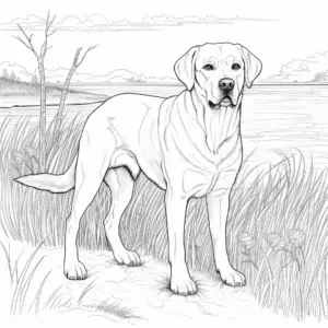 Labrador kolorowanka - popularna rasa psów do kolorowania