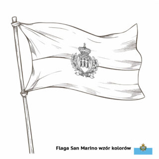 Flaga San Marino Kolorowanka